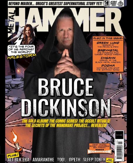 Bruce Dickinson Metalandhammer Magazine March 2024 Cover Photo United Kingdom