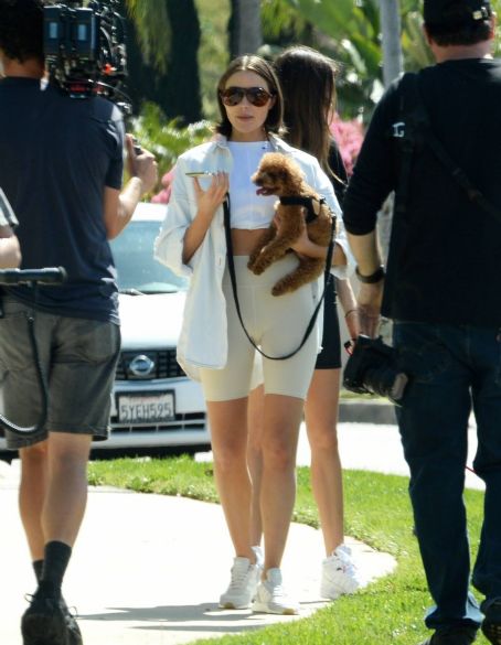 Olivia Culpo On The Set Of Her New Reality Show With Her Sister