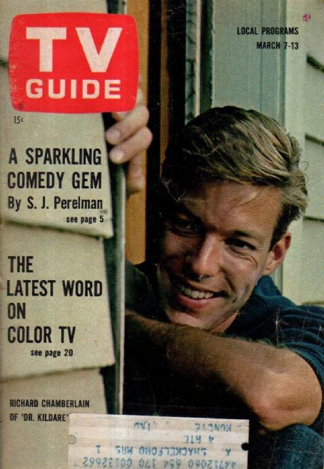 Richard Chamberlain Tv Guide Magazine 07 March 1964 Cover Photo