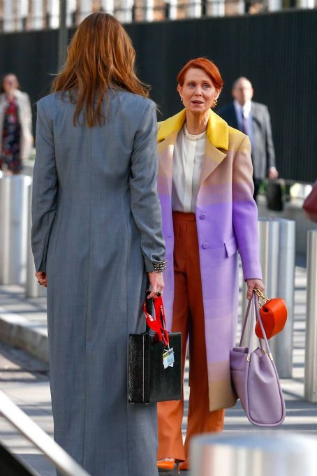 Cynthia Nixon Is Seen On The Set Of ‘and Just Like That In New York
