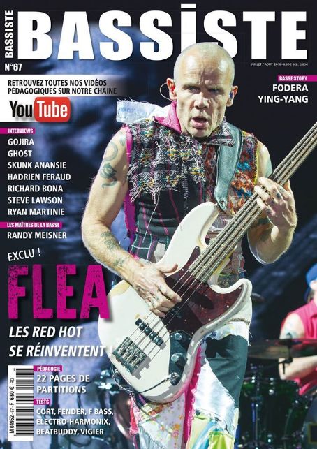Flea Bassiste Magazine August 2016 Cover Photo France