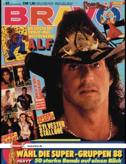 Sylvester Stallone Bravo Magazine 03 November 1988 Cover Photo Germany