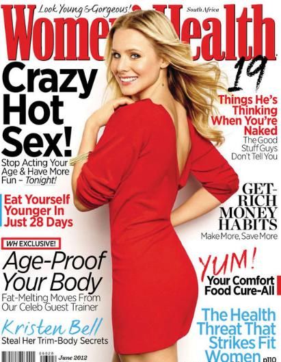 Kristen Bell Womens Health Magazine June 2012 Cover Photo South Africa